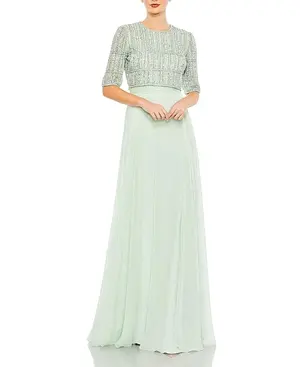 3/4 Sleeve Evening Gowns