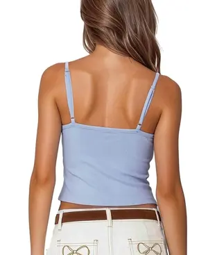EDIKTED Lucie Lace Trim Tank Top