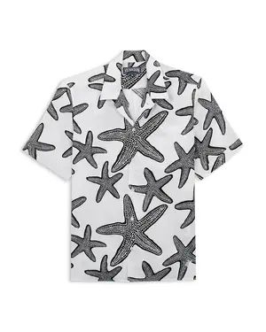 Vilebrequin Short Sleeved Solid Linen Shirt