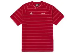 Supreme Umbro Stripe Soccer Jersey - Red