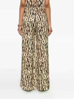 THE NINA STUDIO Animal-print Palazzo Pants