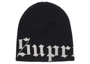Supreme Old English Printed Beanie - Black