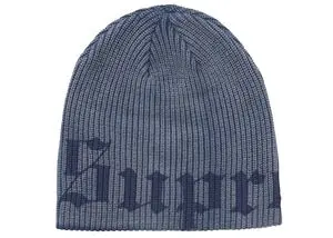 Supreme Old English Printed Beanie - Blue