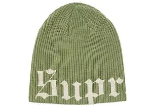 Supreme Old English Printed Beanie - Green