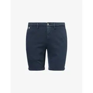 REPLAY Benni Hyperflex Regular-fit Stretch-cotton Chino Shorts - Blue