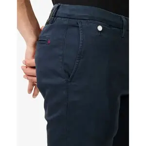 REPLAY Benni Hyperflex Regular-fit Stretch-cotton Chino Shorts - Blue