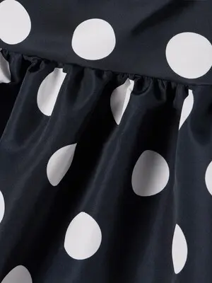 PATOU One-shoulder Polka-dot Faille Mini Dress