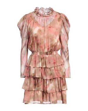 DONDUP Mini Flared Tie-dyed Dress - Blush