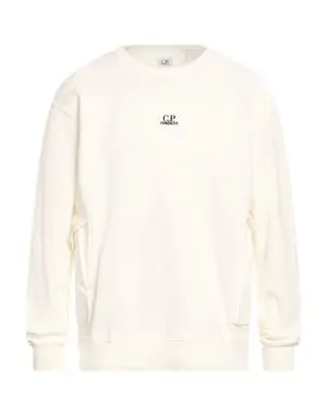 C.P. COMPANY Light Cotton Sweatshirt - Ivory