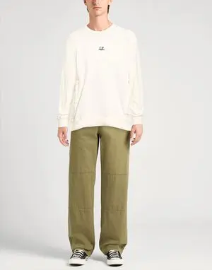 C.P. COMPANY Light Cotton Sweatshirt - Ivory