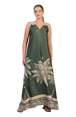 DIARRABLU Jwana Maxi Dress - Coria Olive