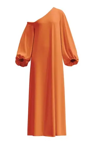 DIARRABLU Ankle-length Niva Dress - Solid Orange