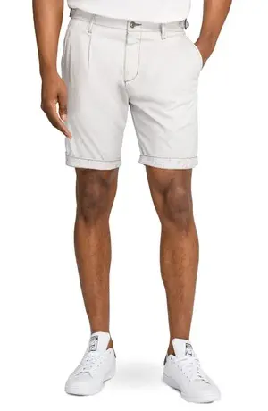 BROOKLYN BRIGADE Slim Fit Pleated Shorts - Stone