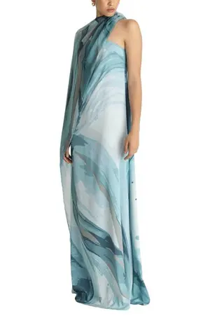 DIARRABLU Tubi Dress With Chiffon Cover-up - Aura Blu