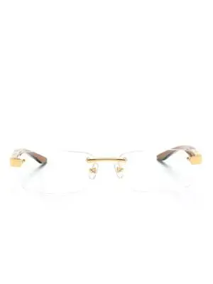 MAYBACH EYEWEAR The Artist Iii Rectangle-frame Glasses - Gold