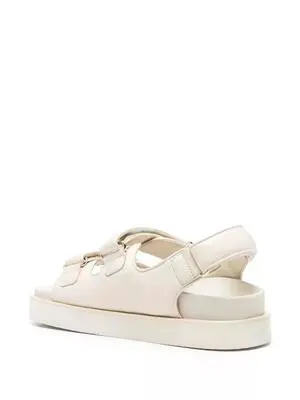 Maje Leather Flat Sandals