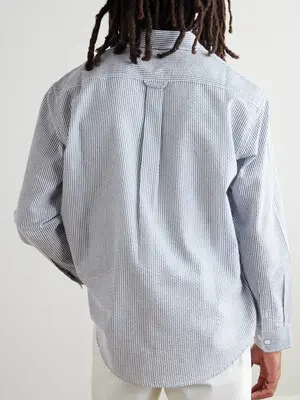 FRIZMWORKS Og Oversized Striped Cotton-blend Seersucker Shirt