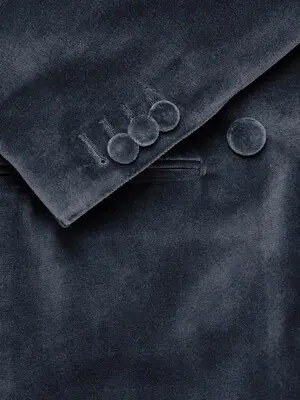 Thom Sweeney Shawl-lapel Double-breasted Cotton-velvet Tuxedo Jacket
