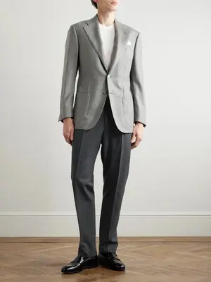 Thom Sweeney Straight-leg Pleated Wool Trousers