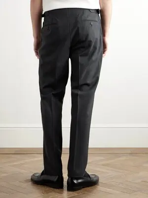 Thom Sweeney Straight-leg Pleated Wool Trousers