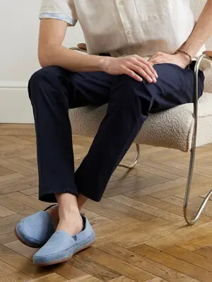 Mulo Garment-dyed Canvas Espadrilles - Blue