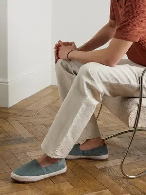 Mulo Leather Espadrilles - Blue
