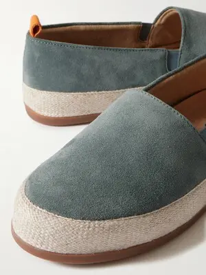 Mulo Leather Espadrilles - Blue