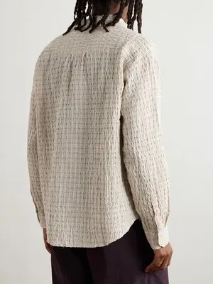 MFPEN Executive Cotton And Linen-blend Seersucker Shirt