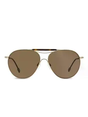 Zegna Metal-frame Pilot Sunglasses - Gold