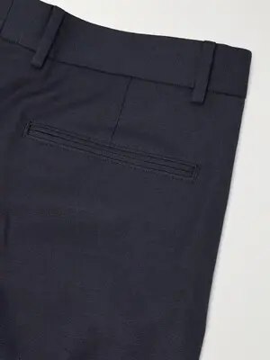 Loro Piana Cedric Tapered Cotton And Linen-blend Canvas Trousers
