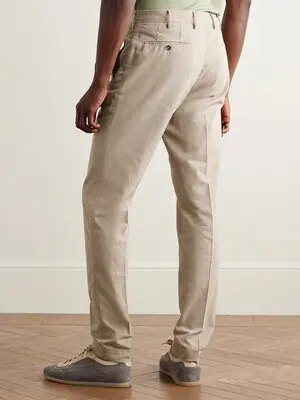 SLOWEAR Venezia 1951 Tapered Pleated Trousers - Neutrals