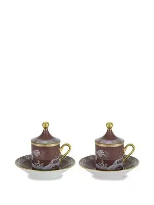 GINORI 1735 Oriente Italiano Coffee Set - Brown