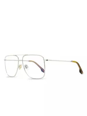 Victoria Beckham 2212 Metallic-frame Glasses - Silver