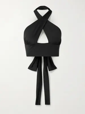 Magda Butrym Cutout Halterneck Bikini Top - Black