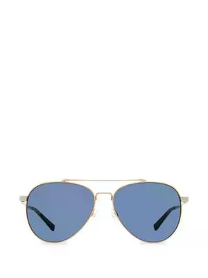 Shinola Flexon Pilot Sunglasses - Gold
