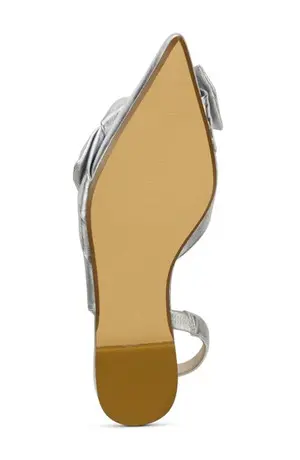 Yosi Samra Violet D'orsay Slingback Flats - Silver