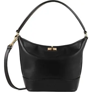 Sandro Tangoso Mini Leather Bucket Bag - Black