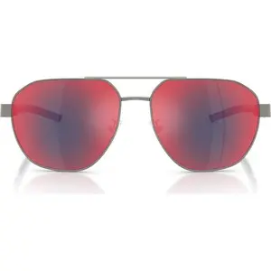 SCUDERIA FERRARI 59mm Irregular Sunglasses - Gunmetal