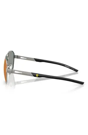 SCUDERIA FERRARI 59mm Irregular Sunglasses - Gunmetal