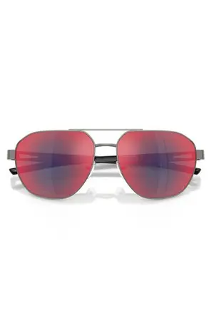SCUDERIA FERRARI 59mm Irregular Sunglasses - Gunmetal