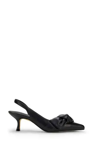 Yosi Samra Kaleigh Slingback Kitten Heel Pumps - Black