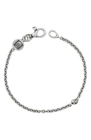 John Varvatos Skull Charm Chain Bracelet - Silver