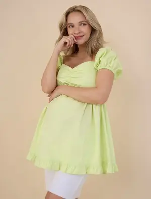 Motherhood Maternity Off-the-shoulder Babydoll Maternity Top