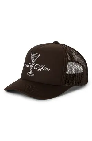 Brixton Out Of Office Netplus® Trucker Hat - Pinecone Brown/pinecone Brown