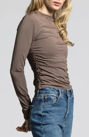 WEEKEND LOS ANGELES Rose Ruched Top - Dark Lilac