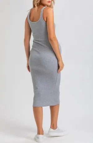 PIETRO BRUNELLI Ribbed Dress - Grey