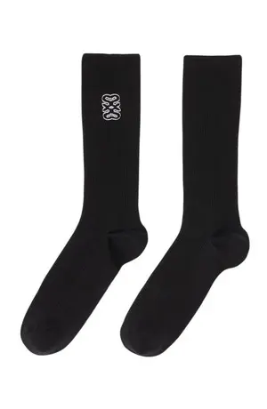 Sandro Embroidered Socks - Black