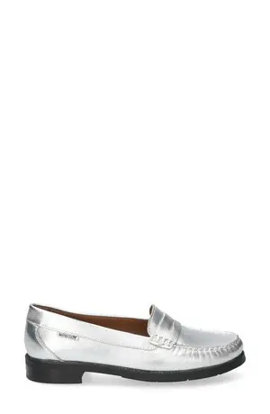 Mephisto Neda Penny Loafer - Silver