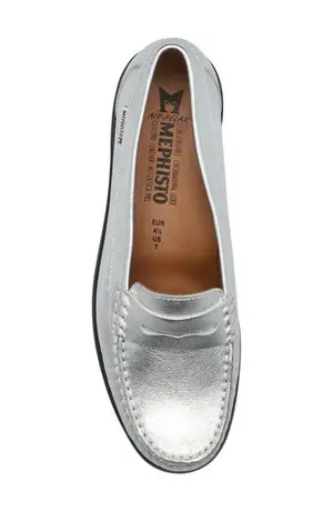 Mephisto Neda Penny Loafer - Silver