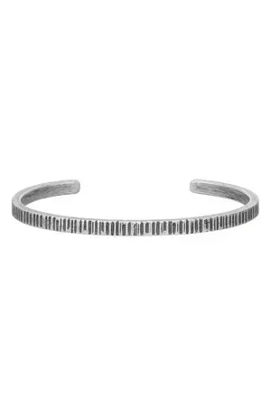 John Varvatos John Varvatos Notched Cuff Bracelet Silver